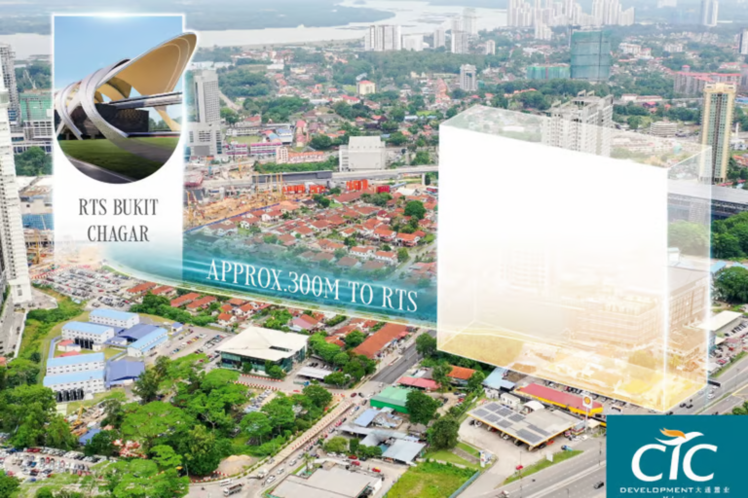 CTC SkyOne at Bukit Chagar | 300m to RTS Station